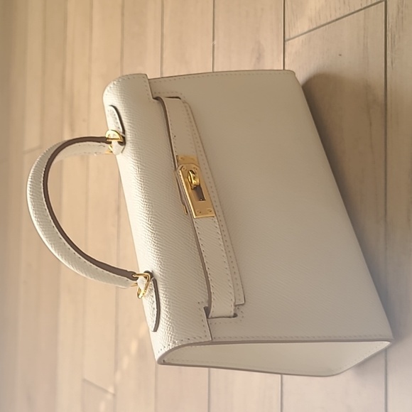 Bags | Mini Top Handle Satchel Bag Creamy Neutral | Poshmark
